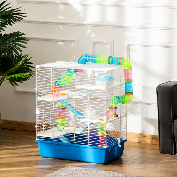 Tucker Murphy Pet™ 23" Extra Large Hamster Cage From - 5 Tier With Tubes, Tunnels Portable Carry ...